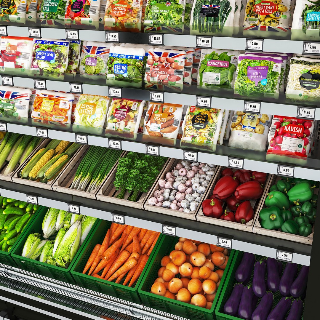 Vegetables Display LB05 3D Model - TurboSquid 2026781