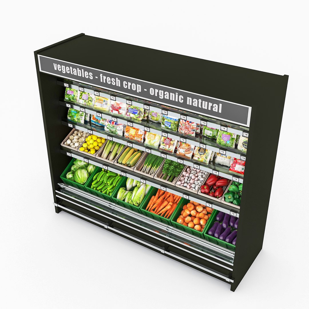 Vegetables Display LB05 3D Model - TurboSquid 2026781