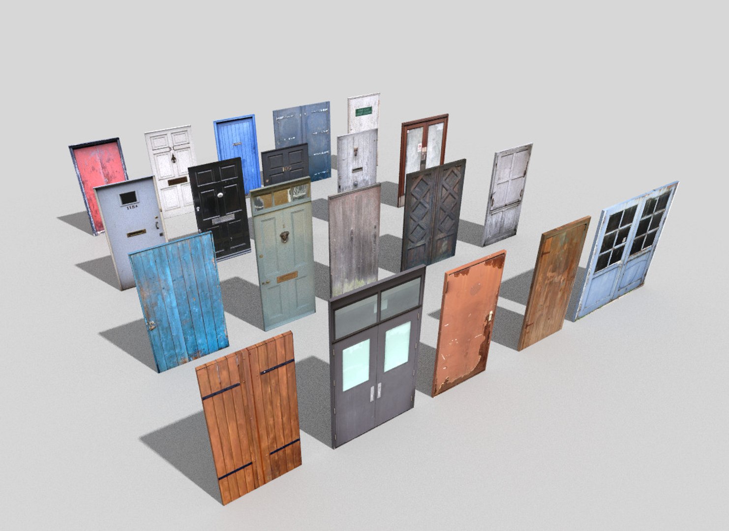 3d Model Pack 20 Doors