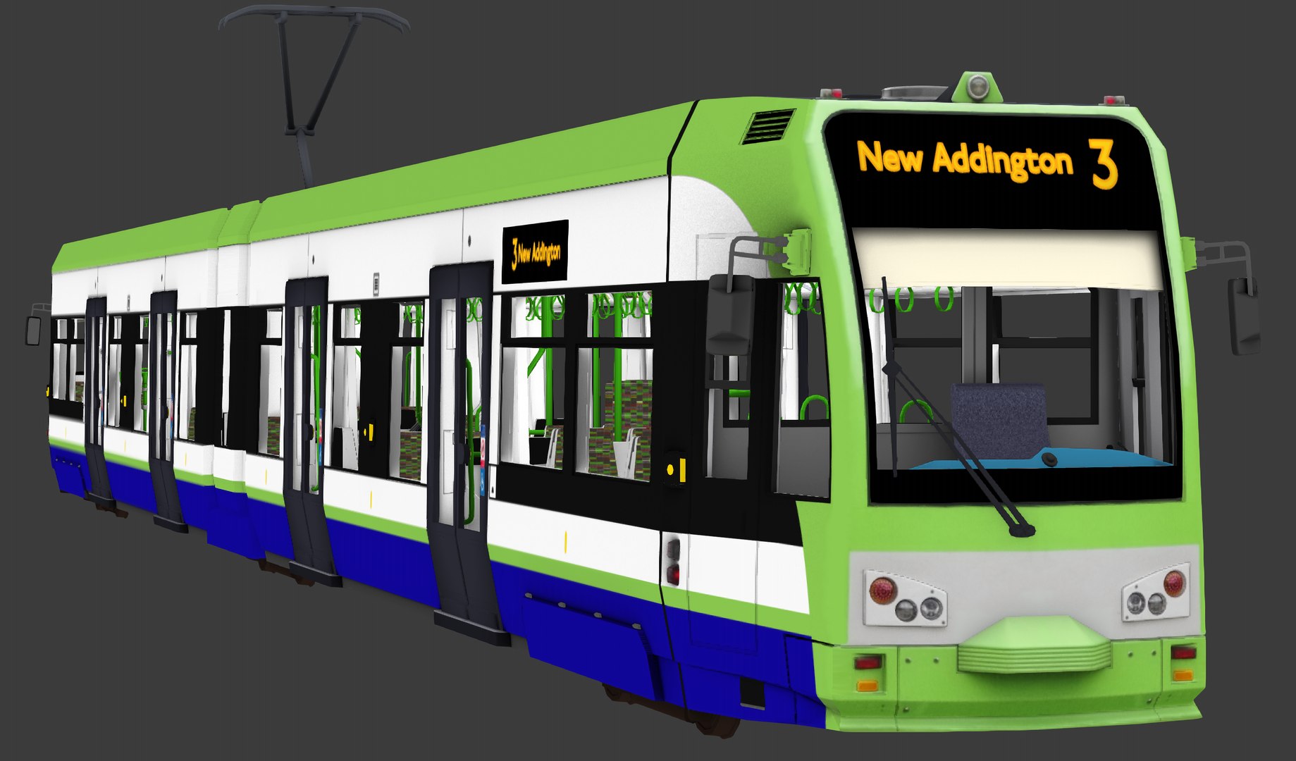 modelo 3d Bombardier CR4000 London 3D Flexity Swift Tram Tren ...