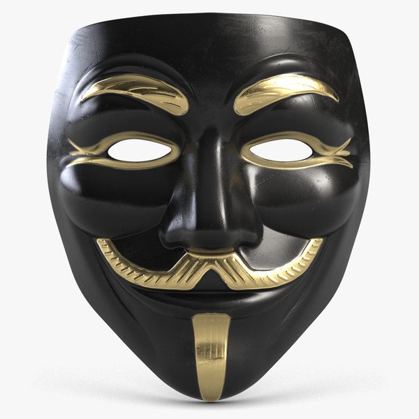 Guy fawkes mask golden 3D model - TurboSquid 1292230