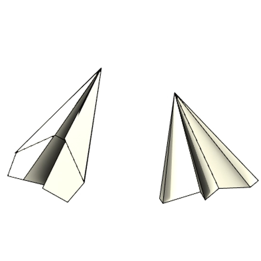 Paper Airplane Obj