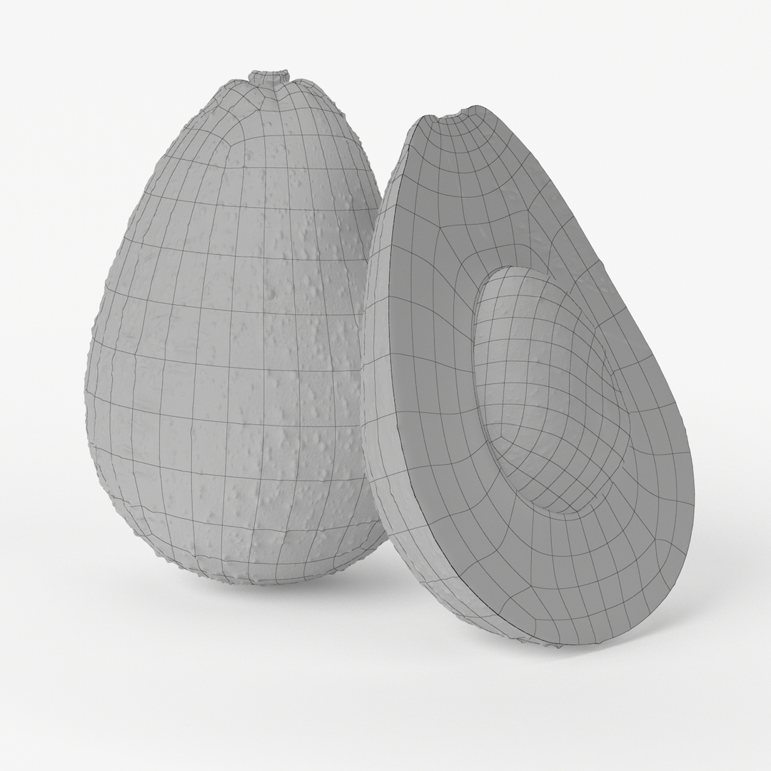 realistic avocado fruit real 3d model
