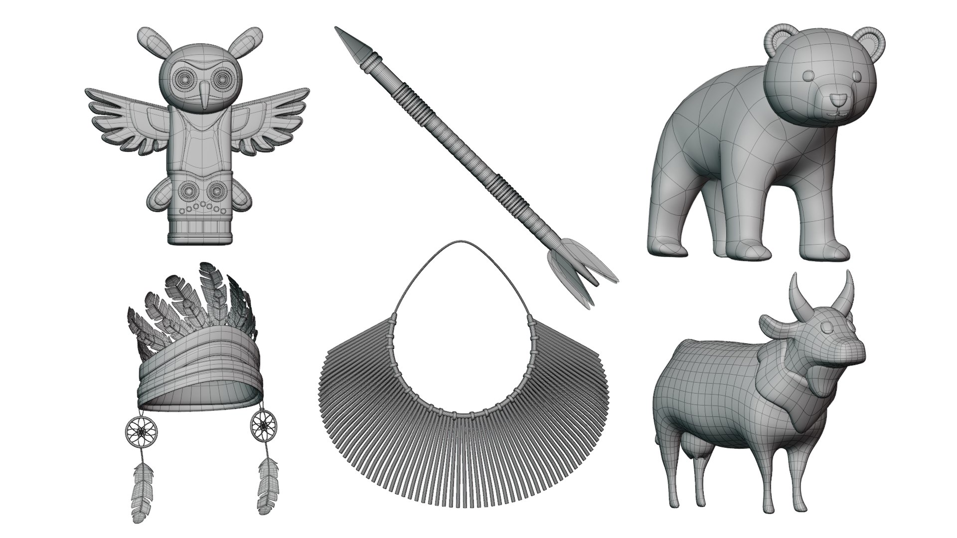 3D Native Americans 3D Collection - TurboSquid 2287476