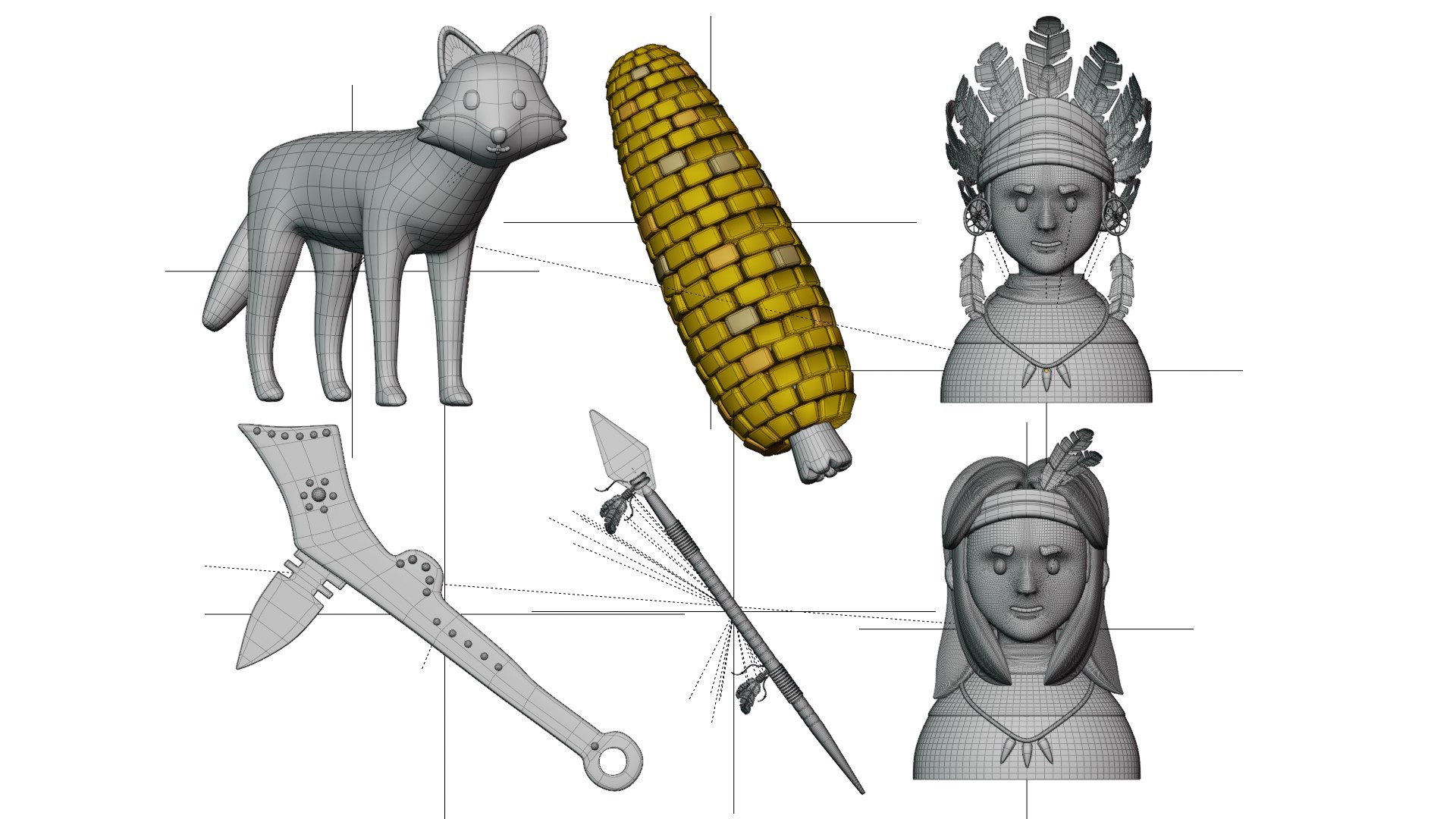 3D Native Americans 3D Collection - TurboSquid 2287476