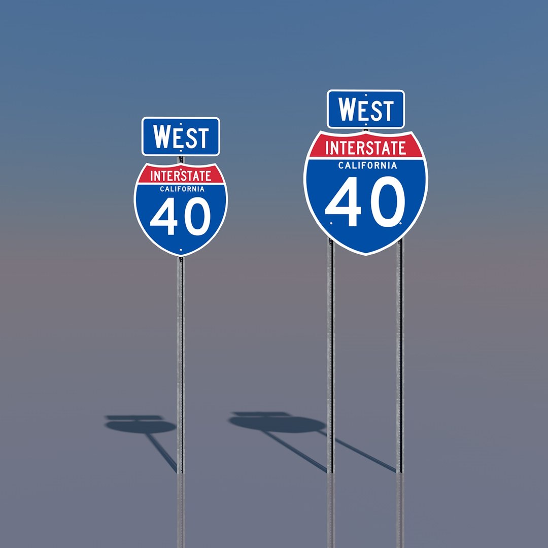 3d C4d Interstate Signs California