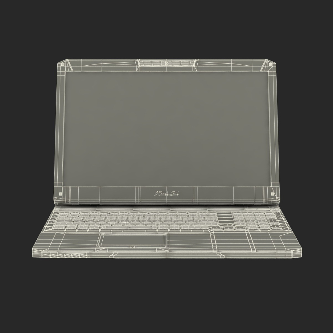 Laptop Asus G75vw Computer Screen 3d Model