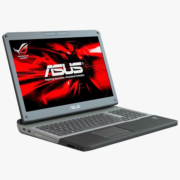 laptop asus g75vw computer screen 3d model