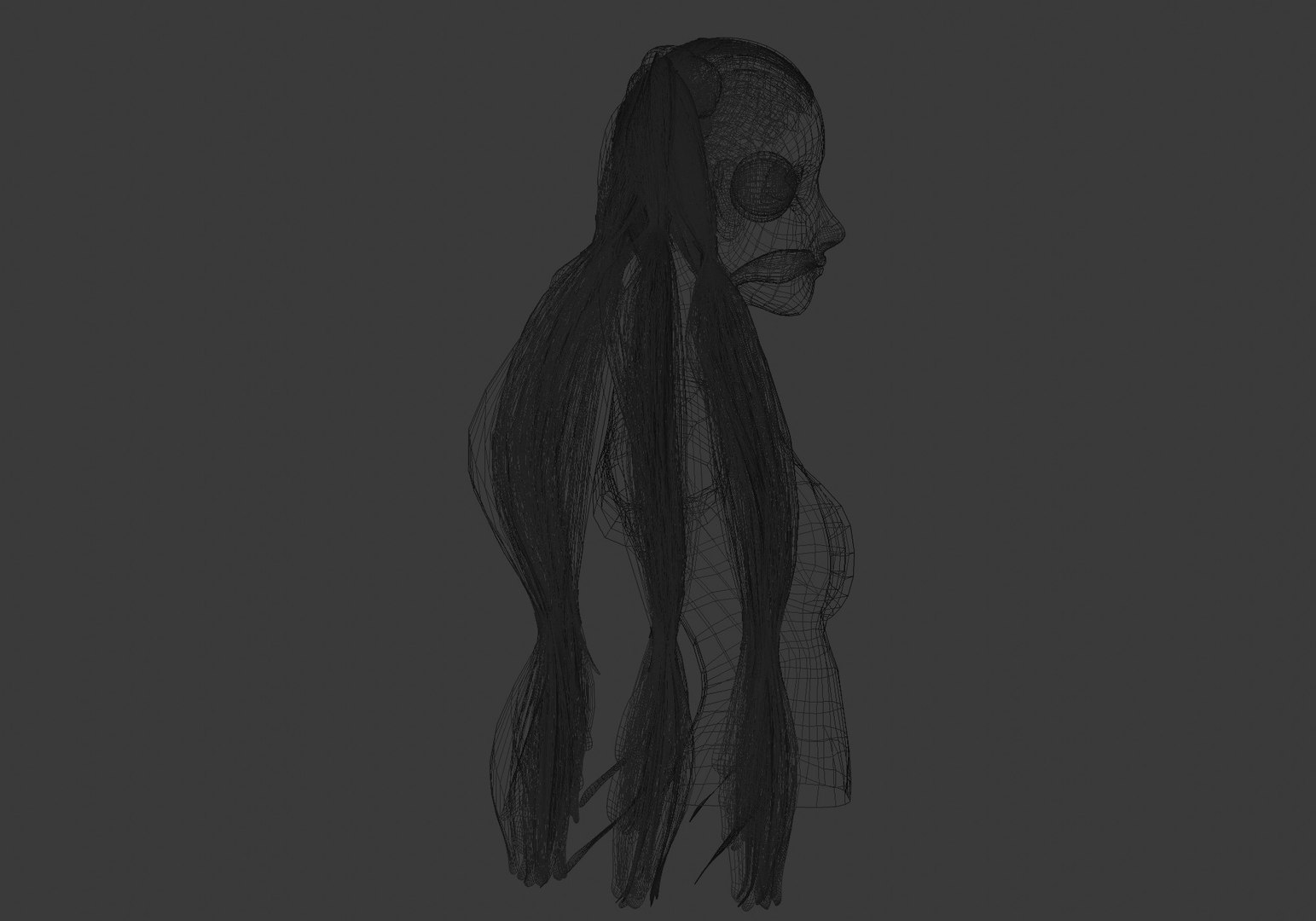 Stylized Pigtails Hairstyle 3D - TurboSquid 1940125
