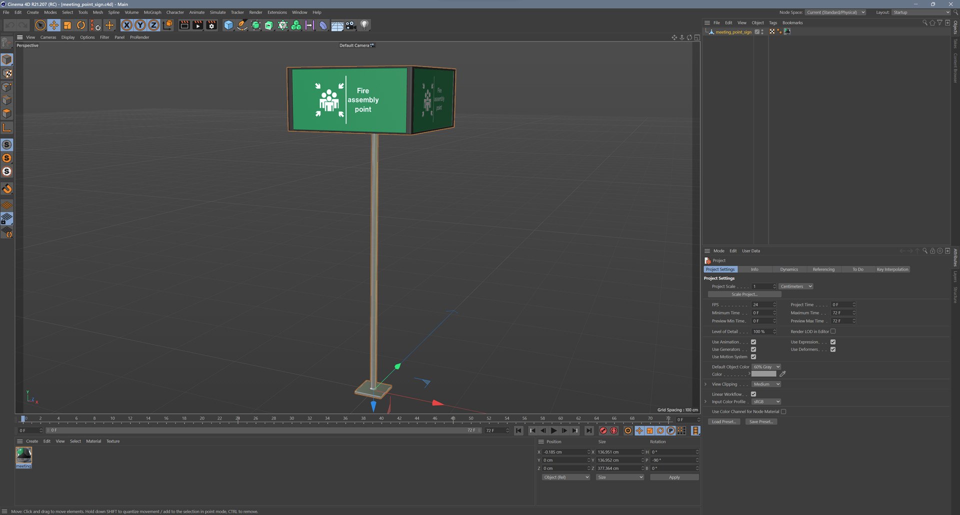 Meeting Point Sign 3D Model - TurboSquid 2184473