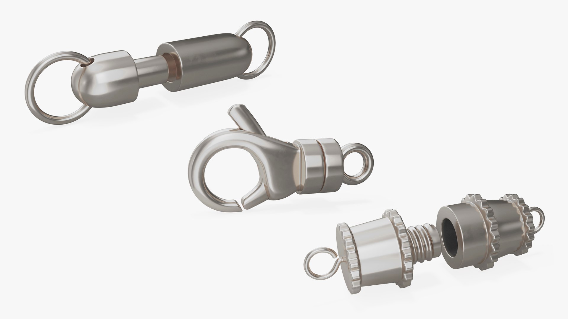 3D Silver Jewelry Clasps Collection - TurboSquid 2151246