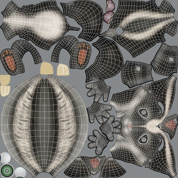 Cartoon skunk 3D - TurboSquid 1390492