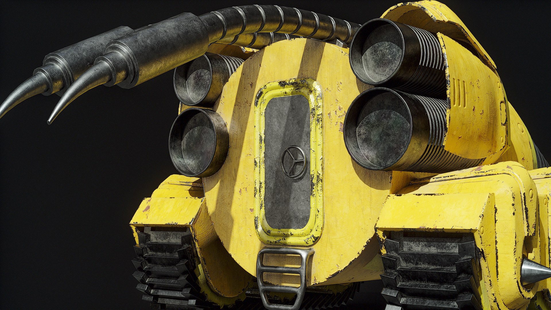 3D Fantasy Drill Underground Heavy Vehicle Rigged PBR Model ...