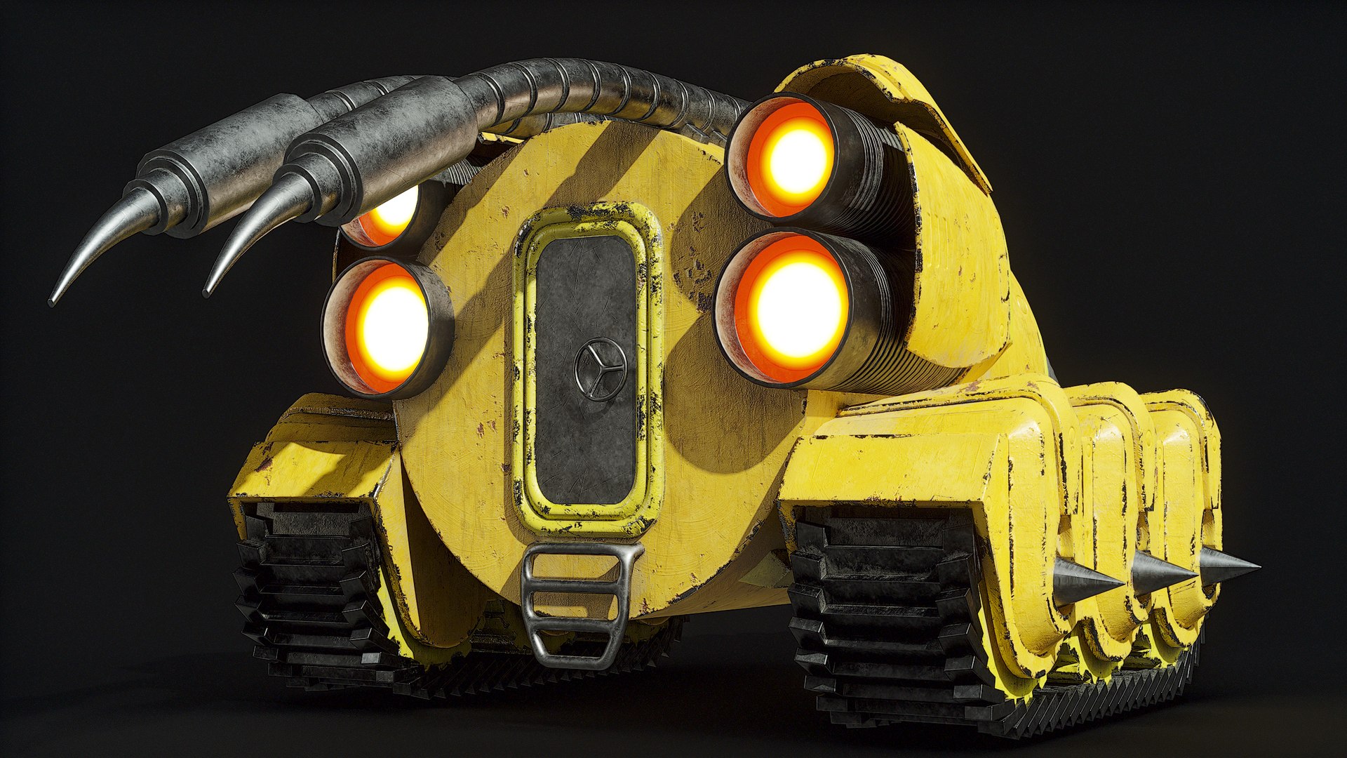 3D Fantasy Drill Underground Heavy Vehicle Rigged PBR Model ...