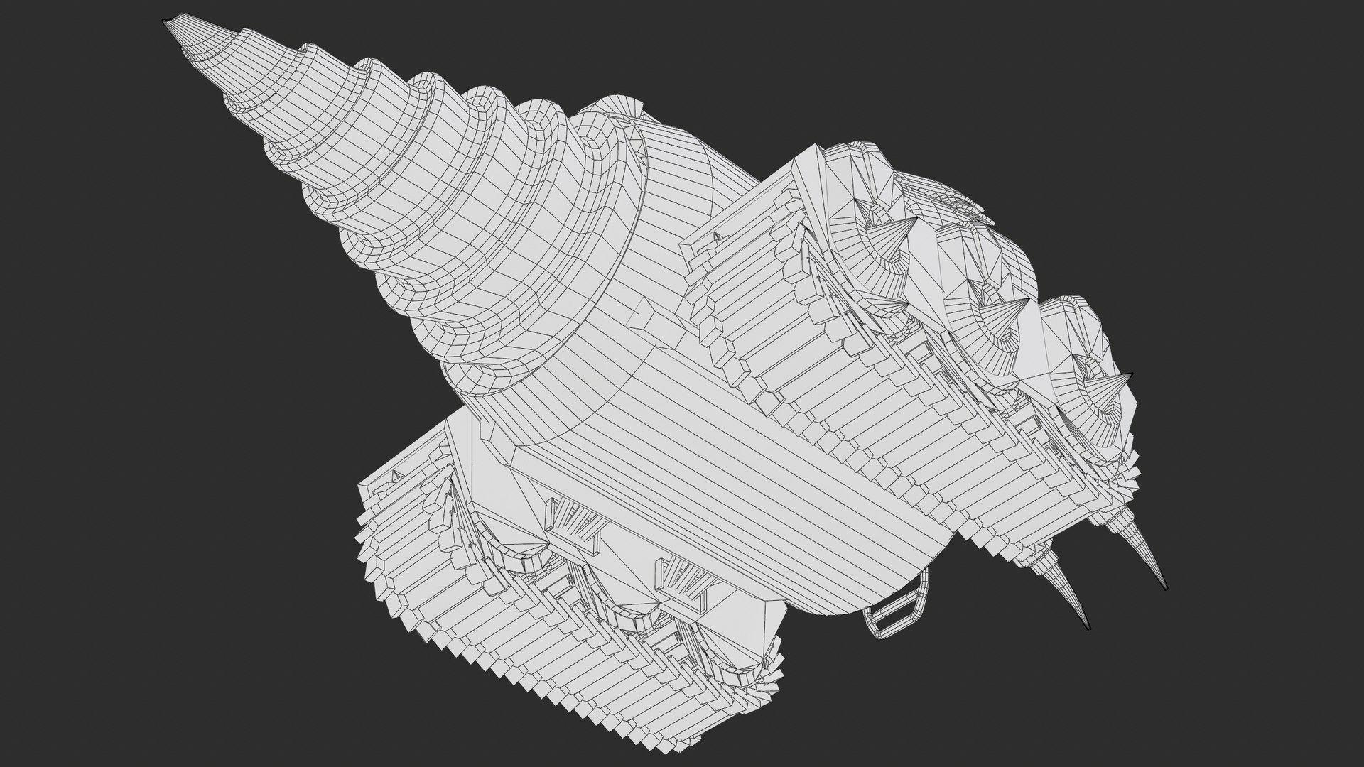 3D Fantasy Drill Underground Heavy Vehicle Rigged PBR model ...