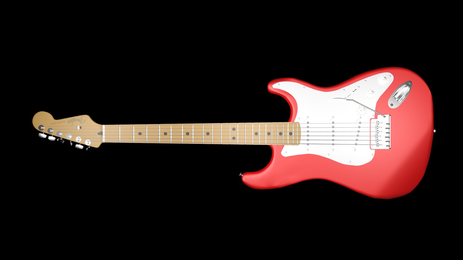 fender strat stratocaster 3d c4d