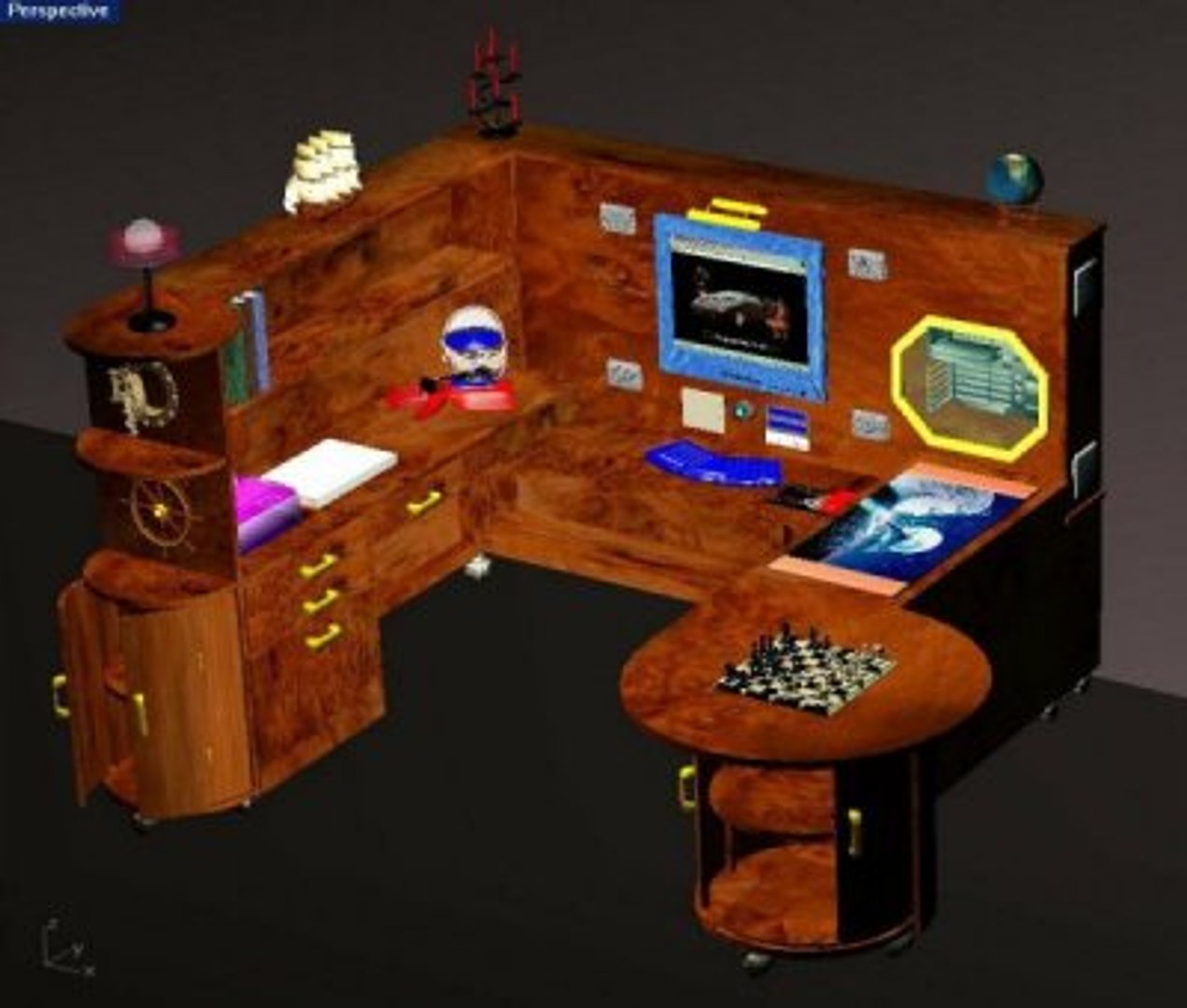 3d Model Computer Desk