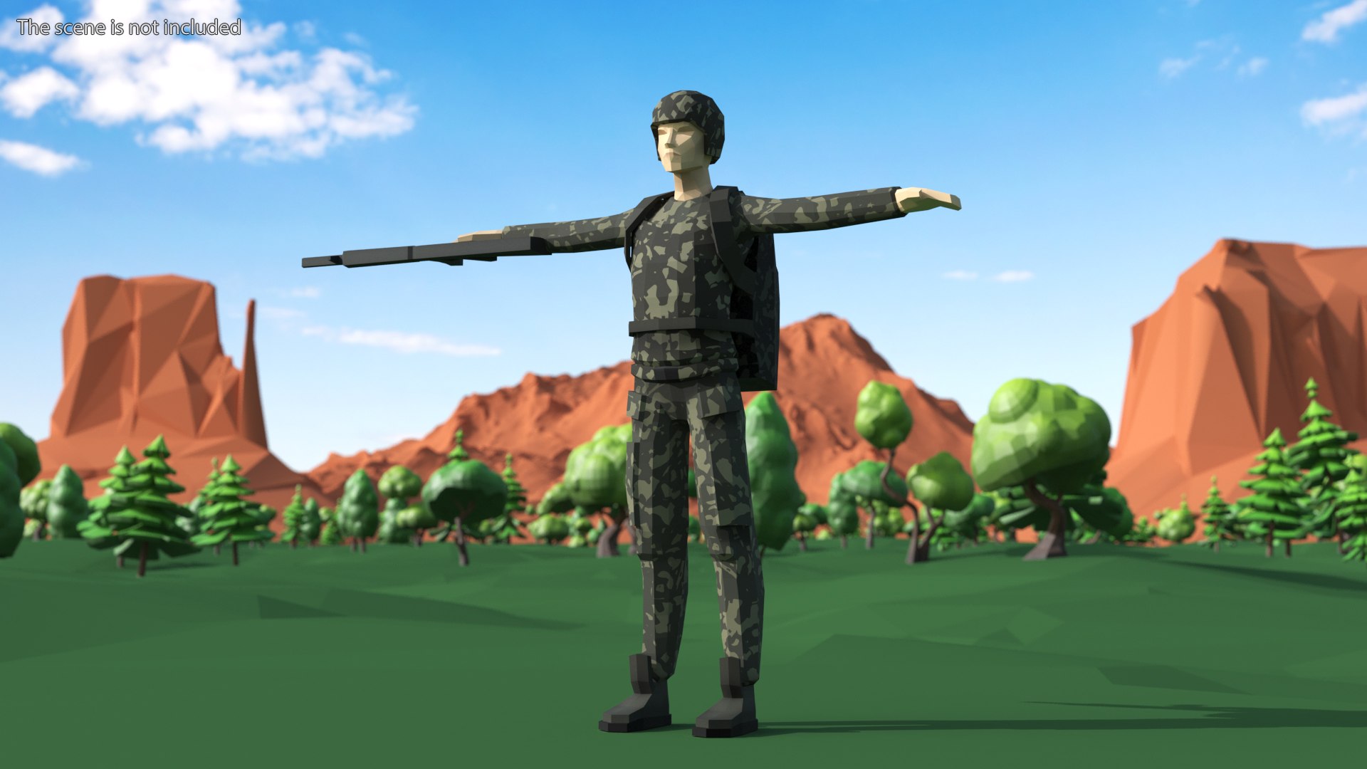 Soldier Low Poly Rigged For Cinema 4D 3D - TurboSquid 2189717