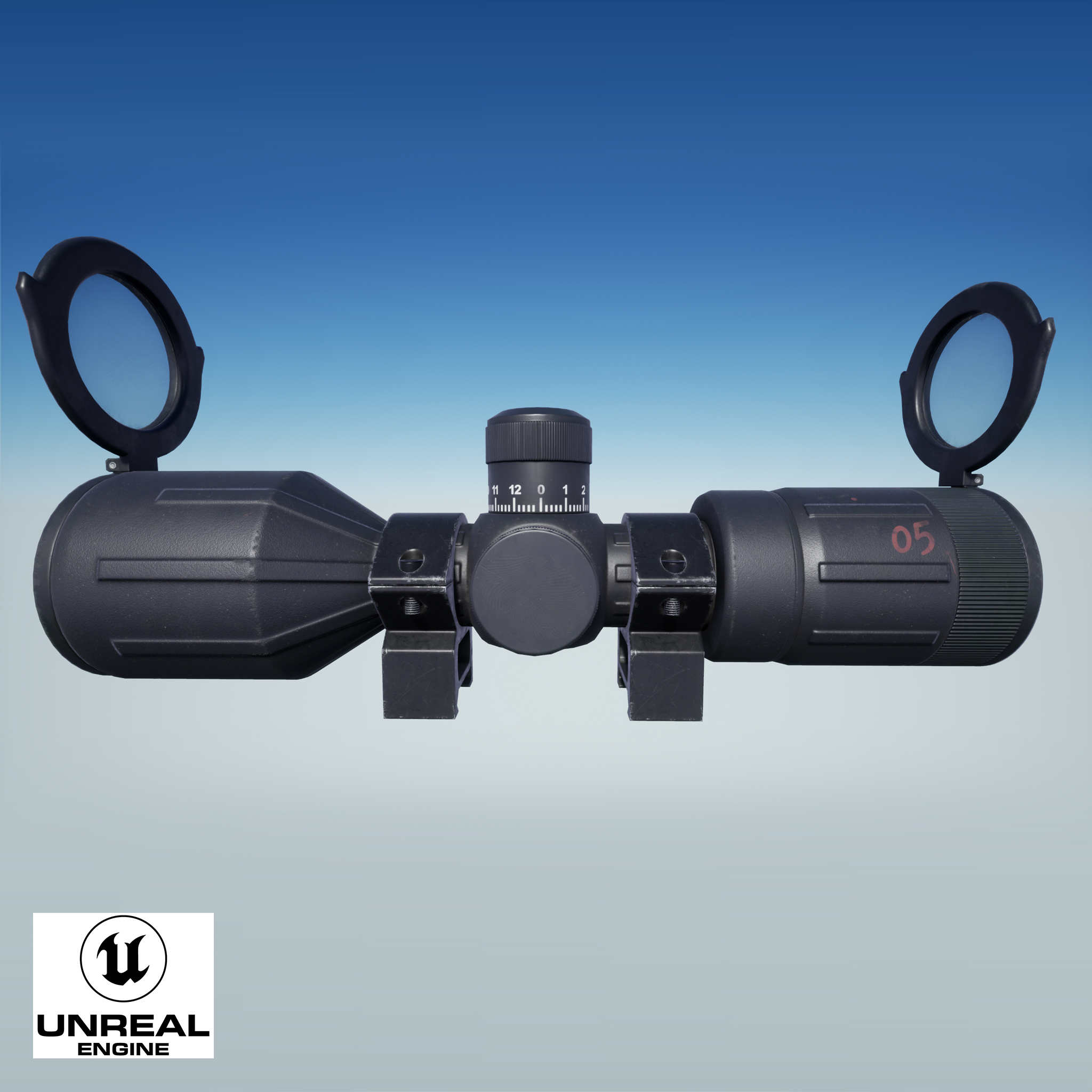 3D Rifle Scope 40mm Contour model - TurboSquid 1954561