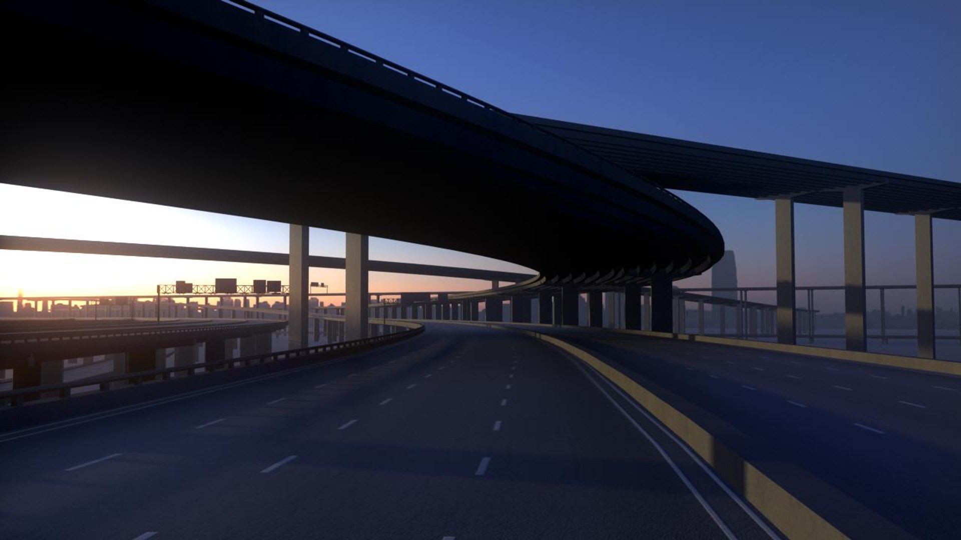 3D Freeway - TurboSquid 1339389