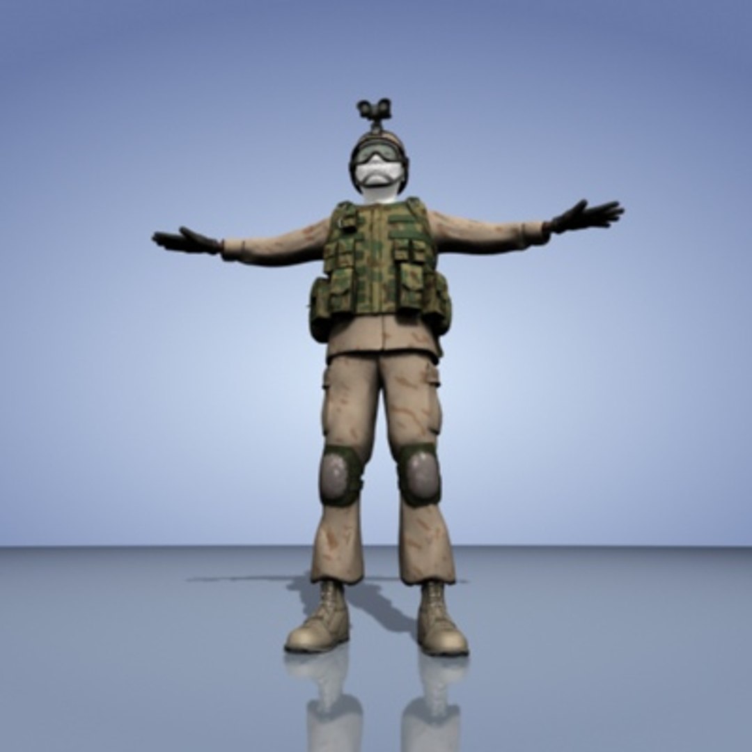 Military Soldier 3d Max