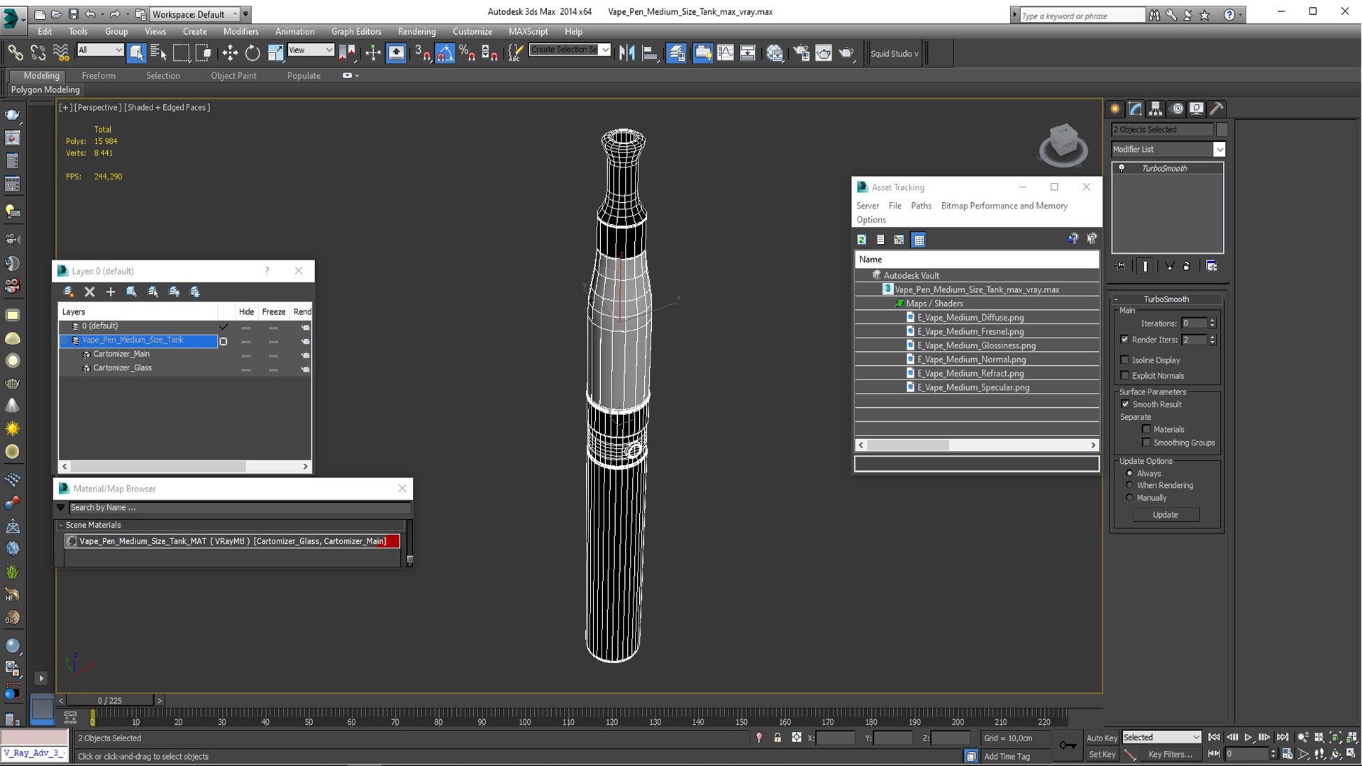 3D Vape Pen Medium Size Tank Model - TurboSquid 2269792