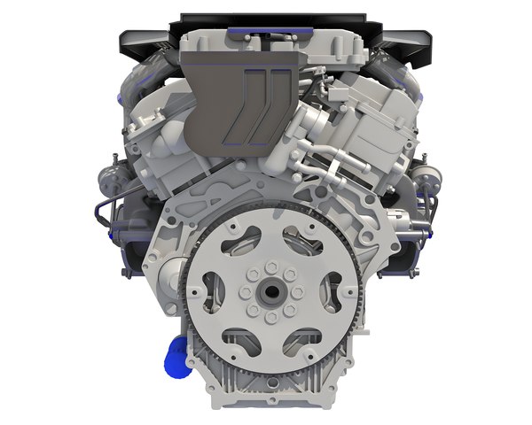 modelo 3d Motor Twin Twin Turbo V6 - TurboSquid 1337725
