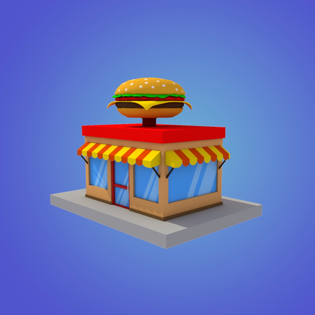 Stylized Burger House Max