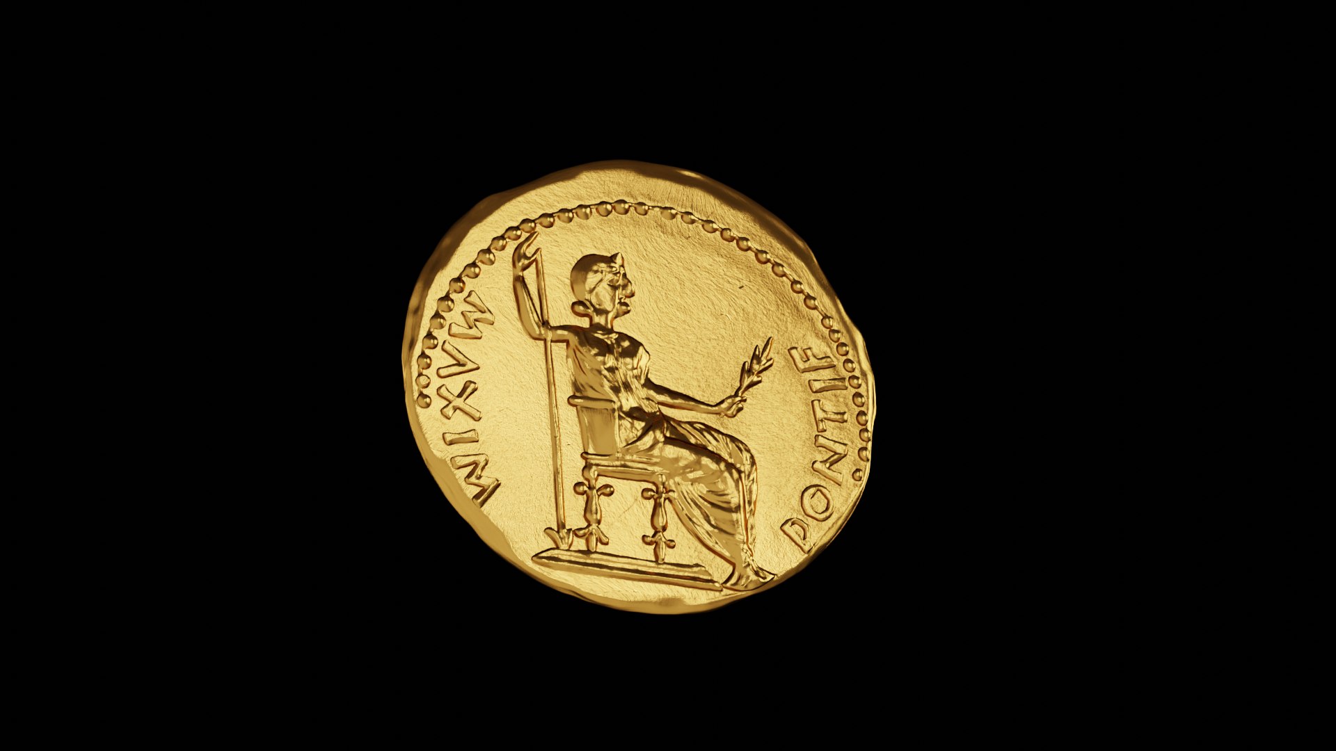 3D Roman Gold Coin - TurboSquid 2029000