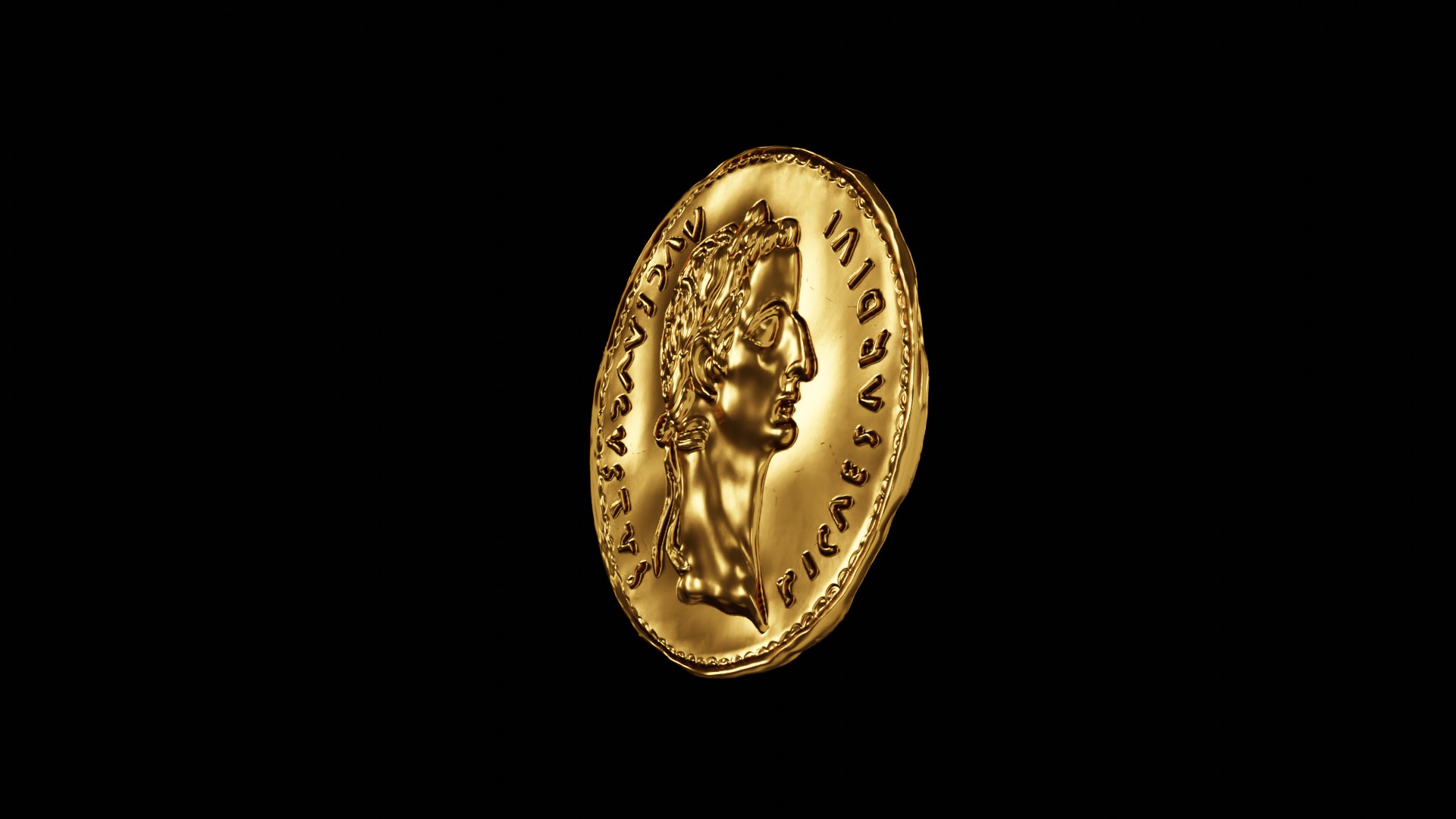 3D Roman Gold Coin - TurboSquid 2029000