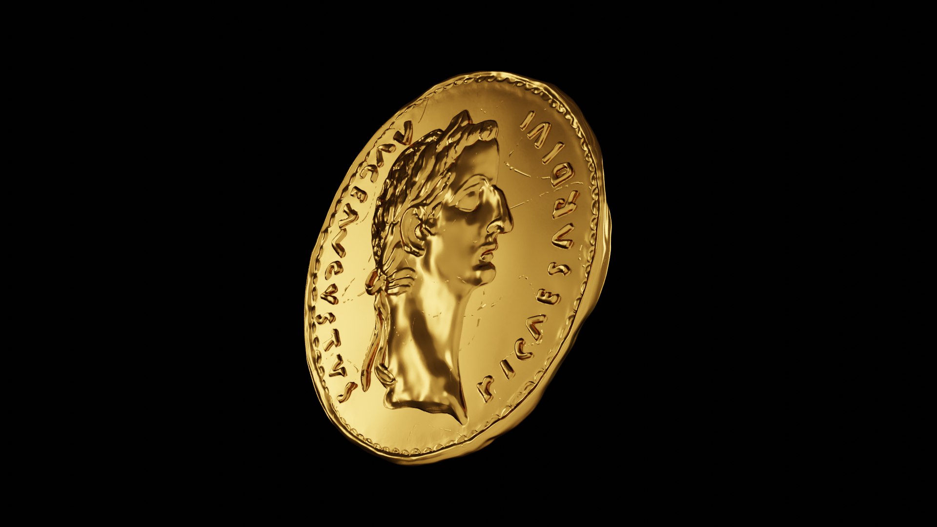 3D Roman Gold Coin - TurboSquid 2029000