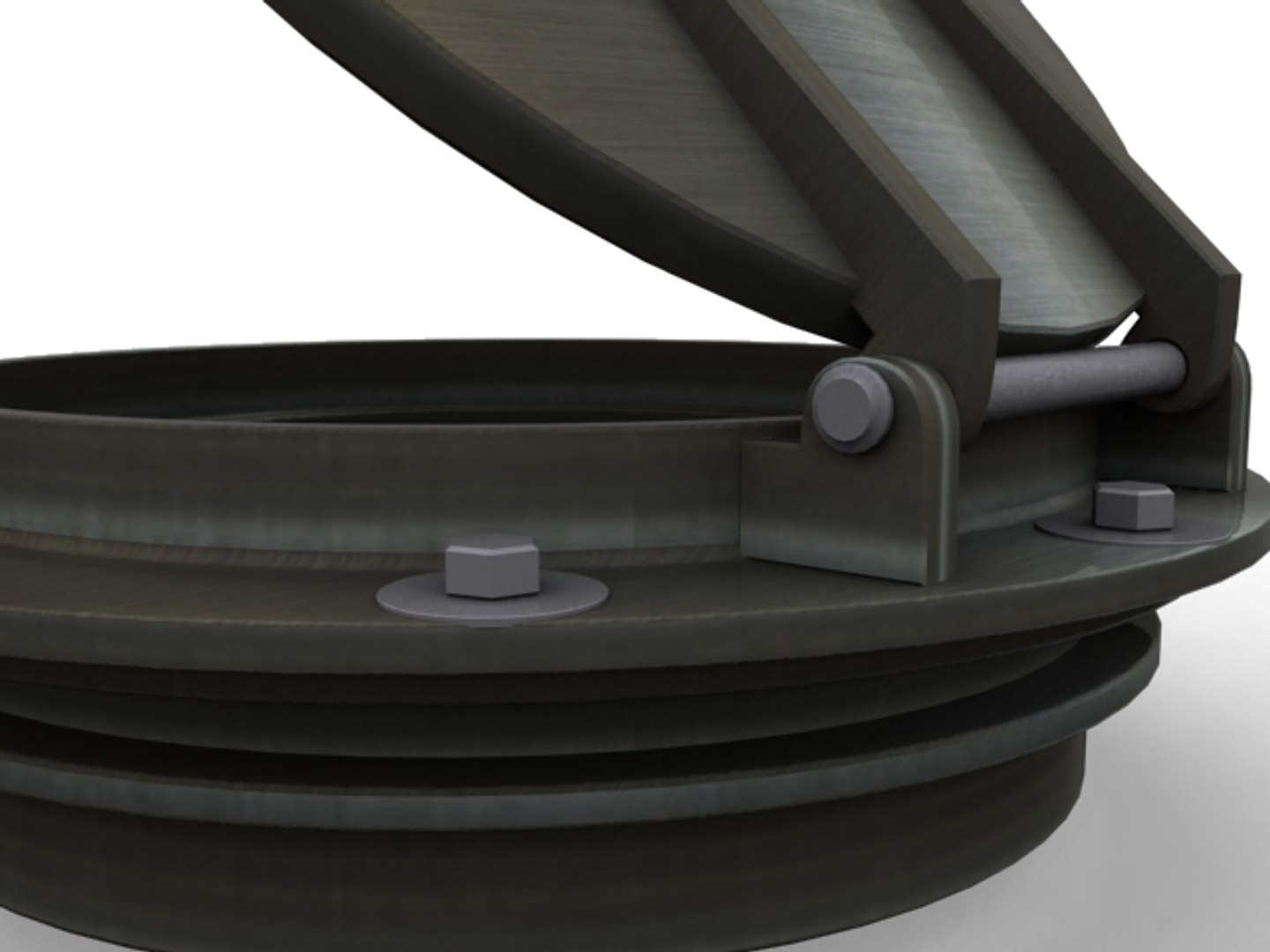 Flap Gate Industrial Manhole 3d Model