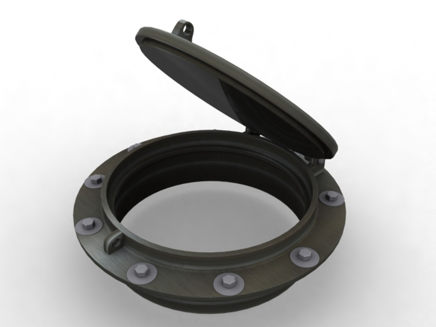 Flap Gate Industrial Manhole 3d Model