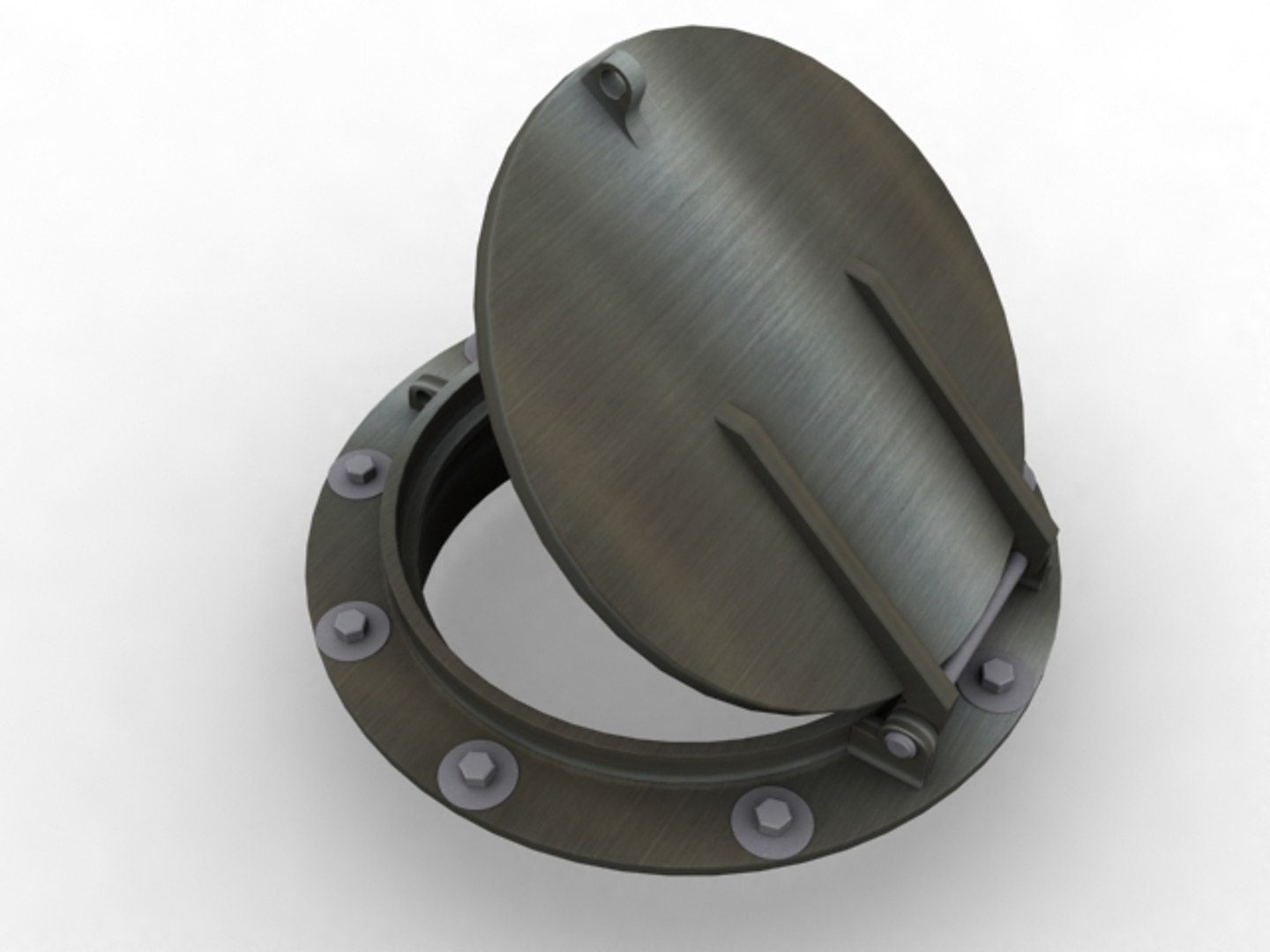 Flap Gate Industrial Manhole 3d Model