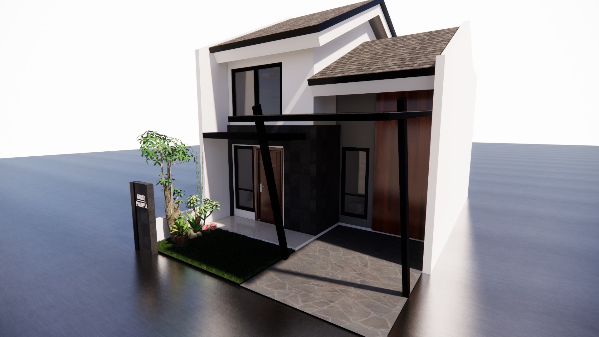 3D Tropical House 60m2 Mezzanine model - TurboSquid 2109678