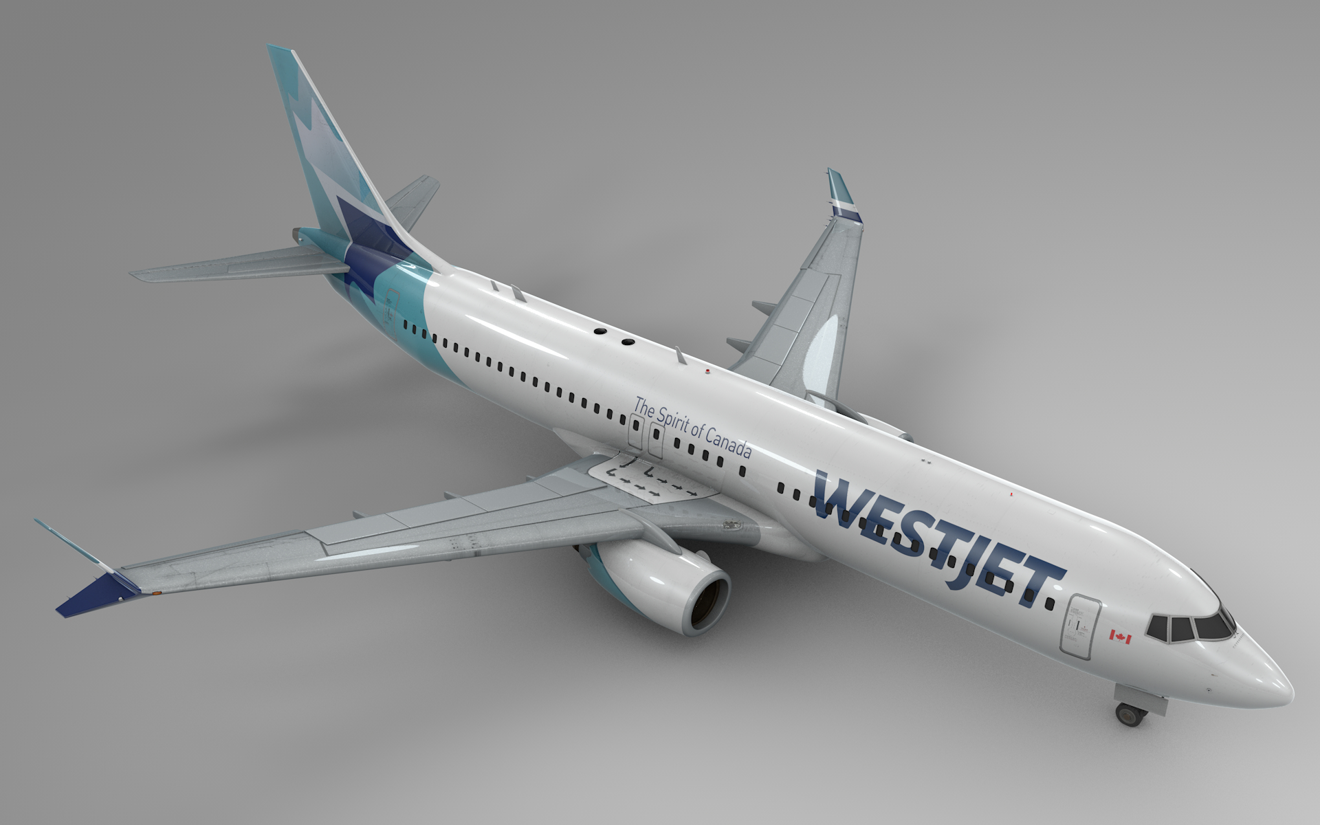 Boeing 737-8 westjet 3D model - TurboSquid 1691983