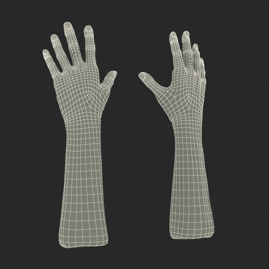 old man hands 3 3d model