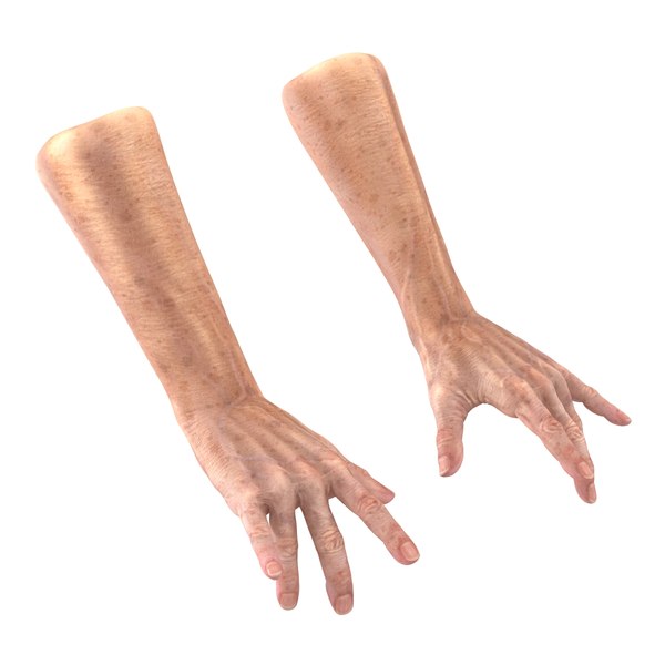 old man hands 3 3d model