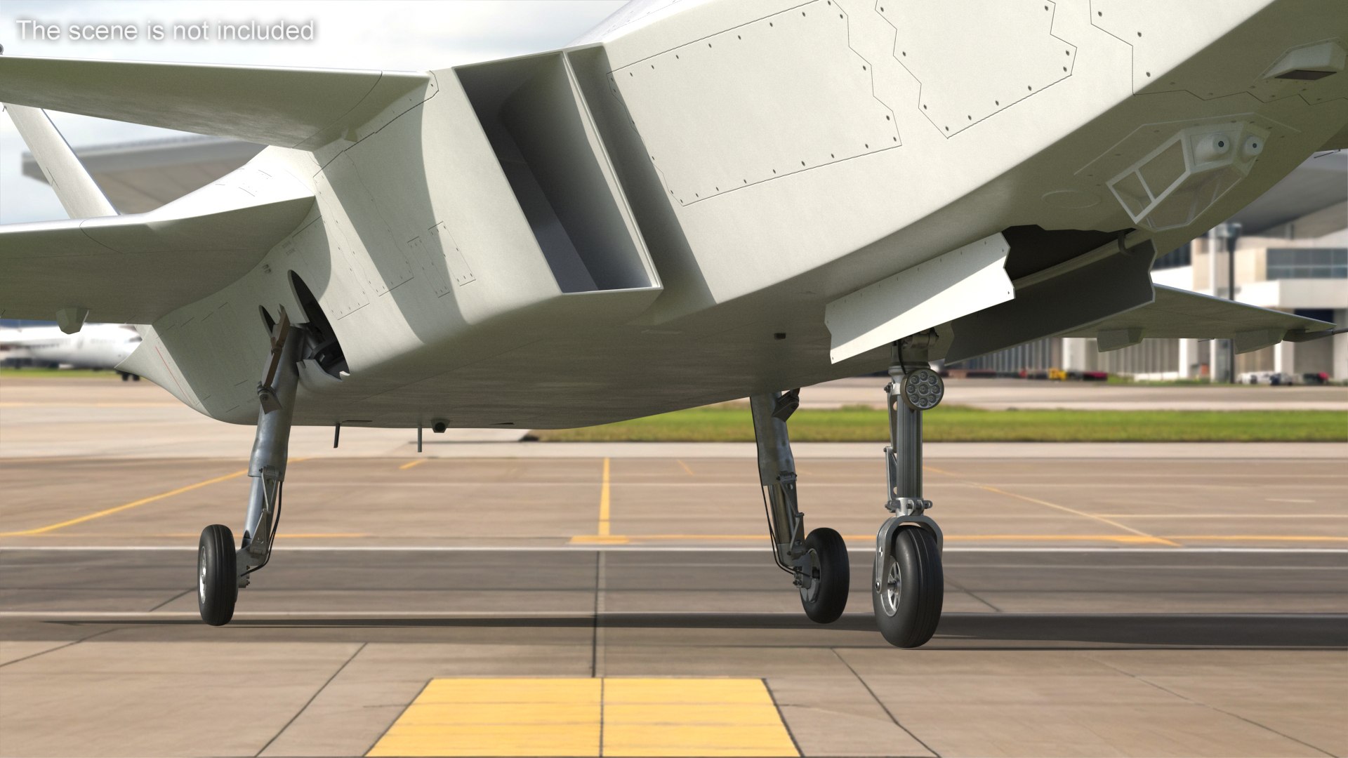 3D Stealth Unmanned Fighter Jet White Rigged - TurboSquid 2412626