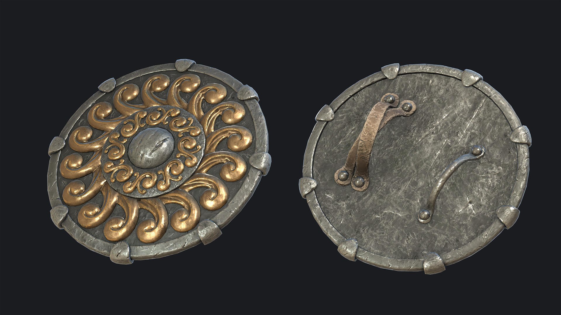 3D Model Pbr Fantasy Morgenstern Shield - TurboSquid 1535592
