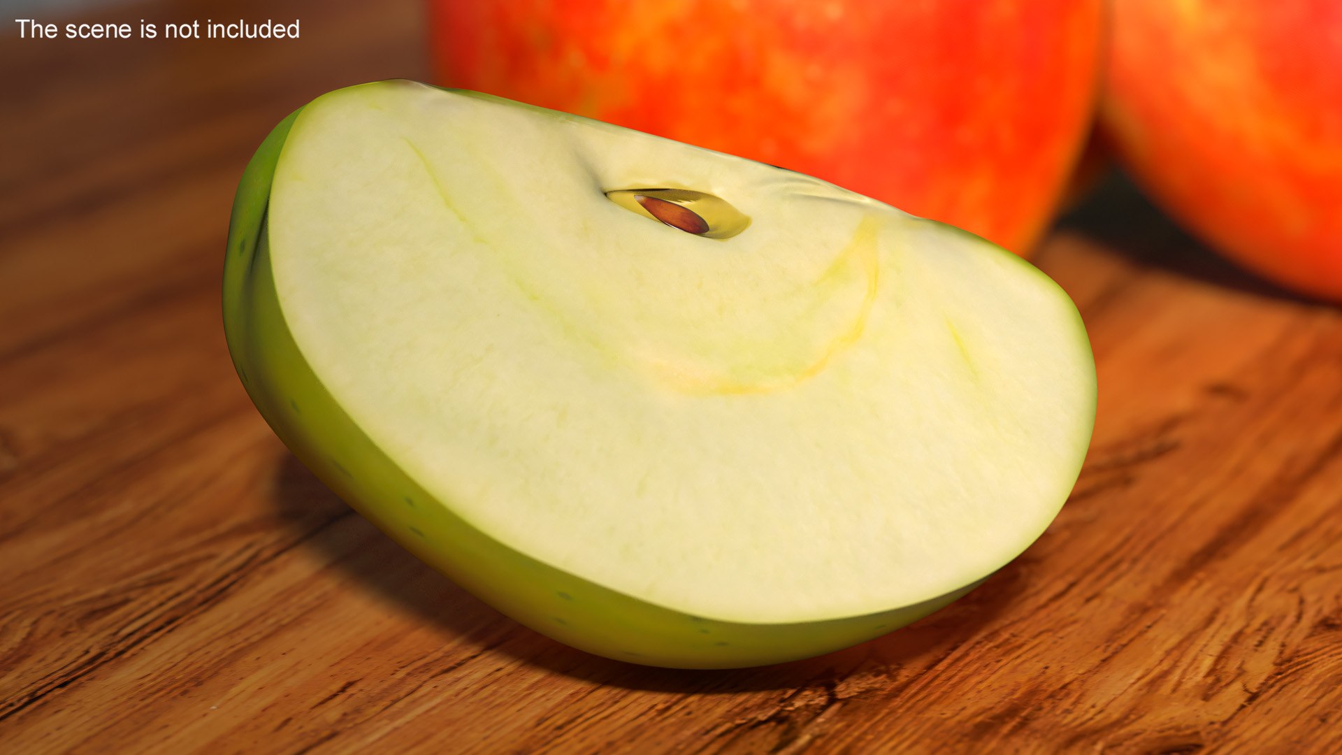 Realistic Green Apple Slice 3D Model - TurboSquid 2209627