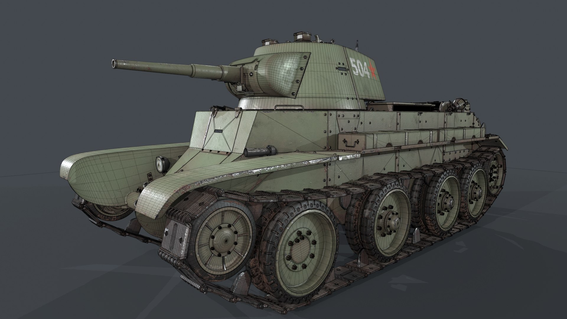 3D Soviet Tank BT-7 - TurboSquid 1795450