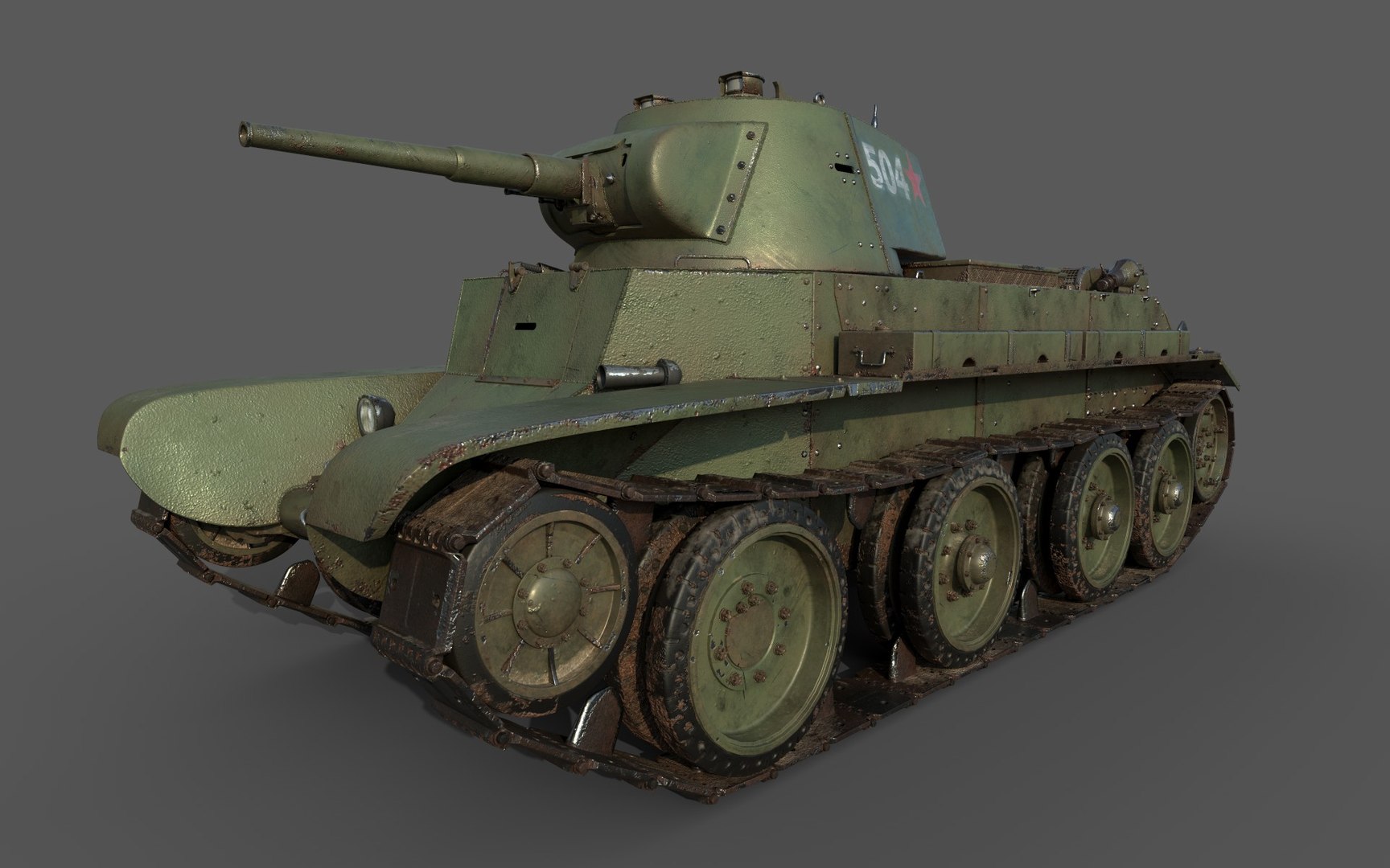 3D Soviet Tank BT-7 - TurboSquid 1795450