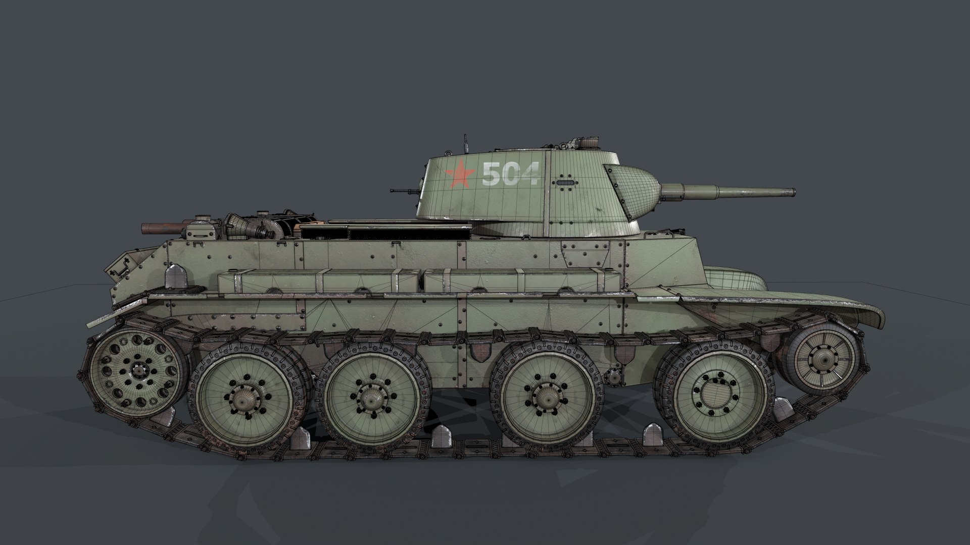 3D Soviet Tank BT-7 - TurboSquid 1795450