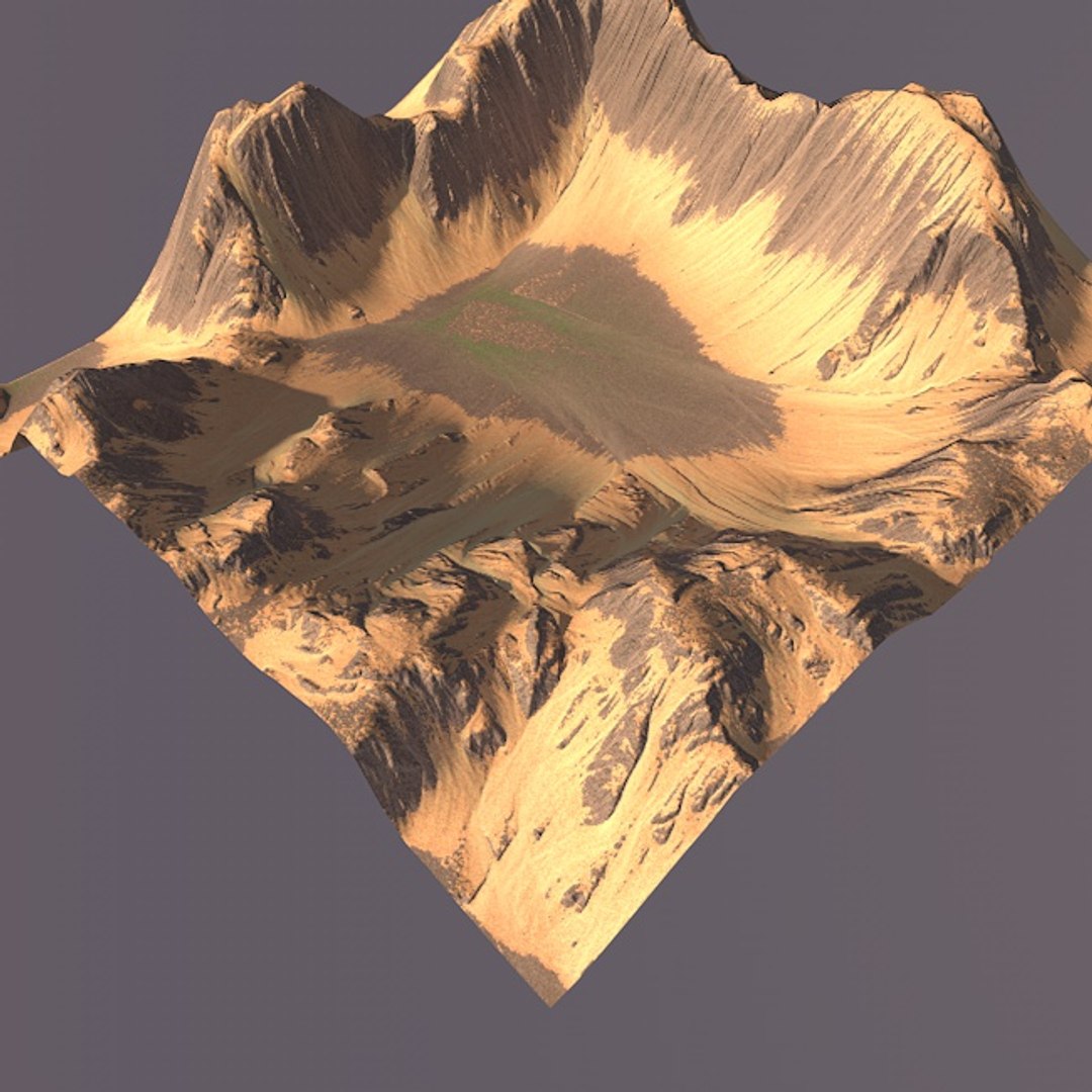 3d mountain maps terrain model