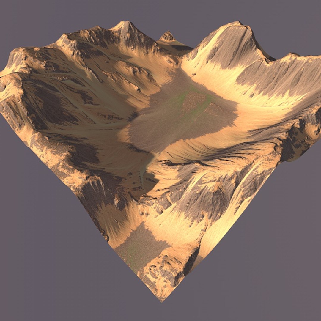 3d mountain maps terrain model