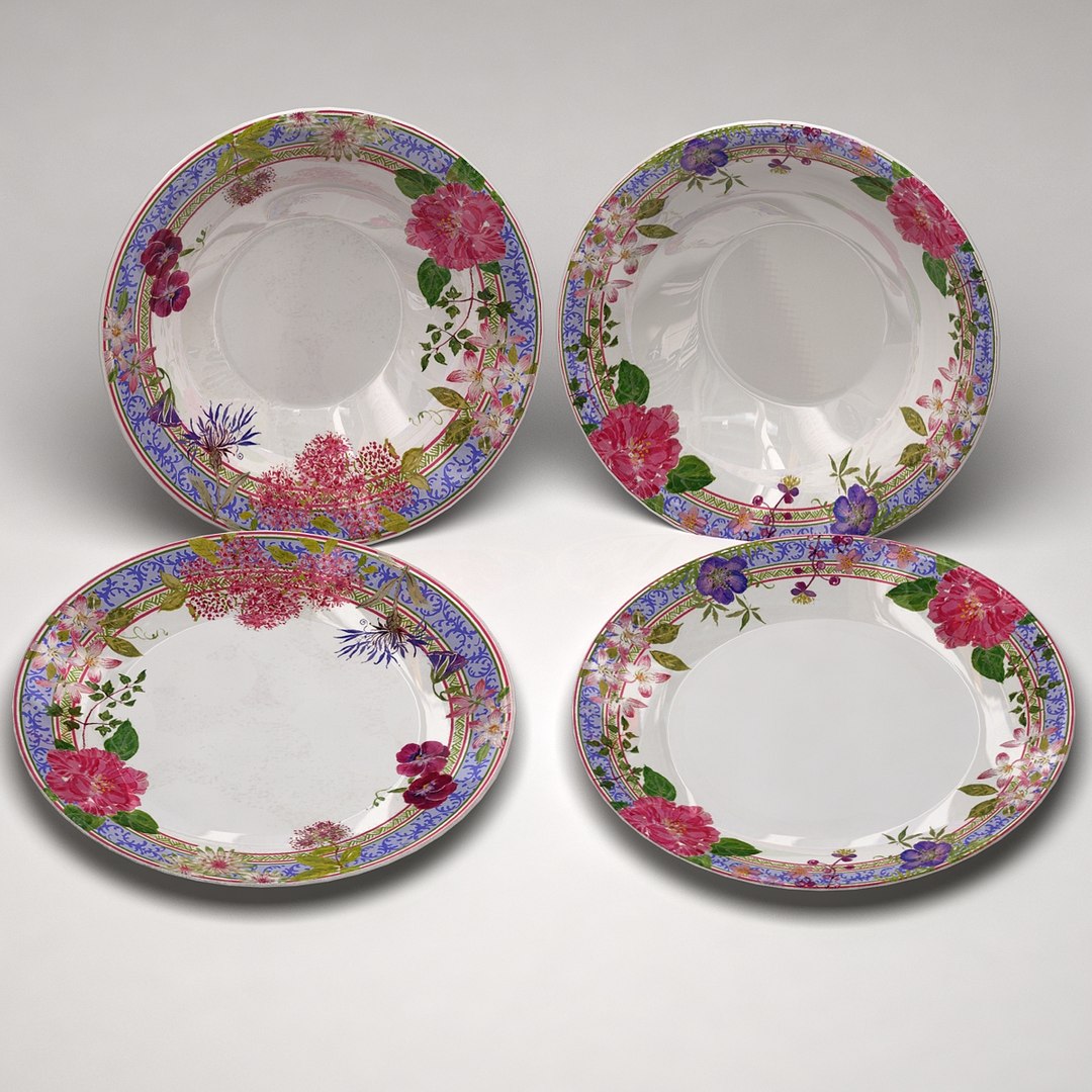 3d Plates Materials Model