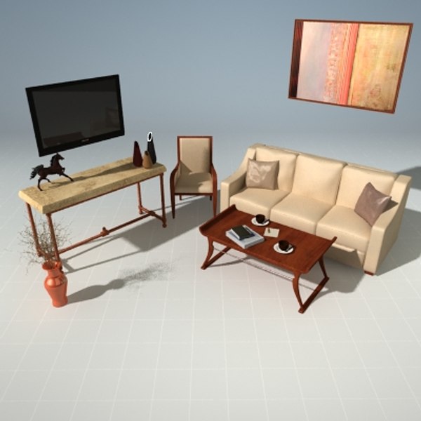 3d model living room