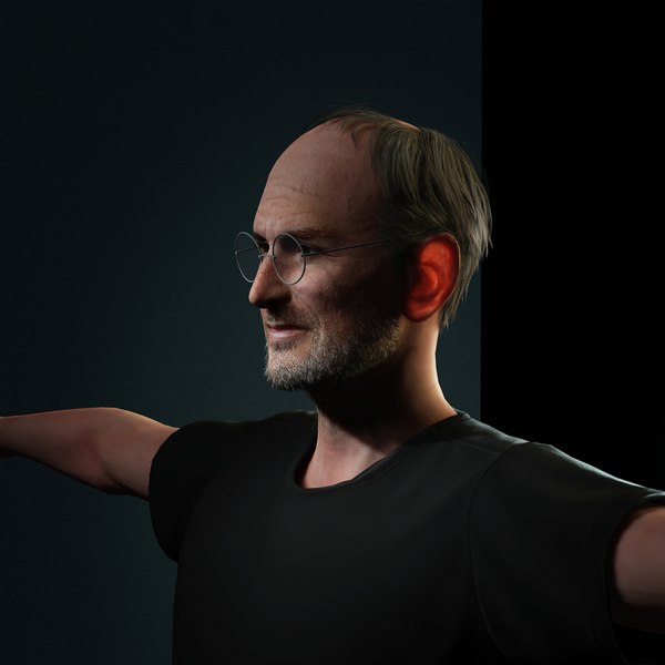 modelo 3d Modelo 3D de Steve Jobs: modelo 3D hiperrealista de baja poli ...