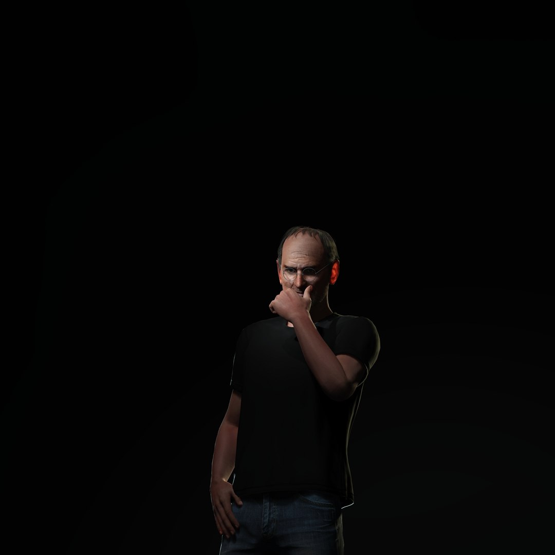 3D Steve Jobs 3D Model - Hyper Realistic Low-Poly 3D Model - TurboSquid ...